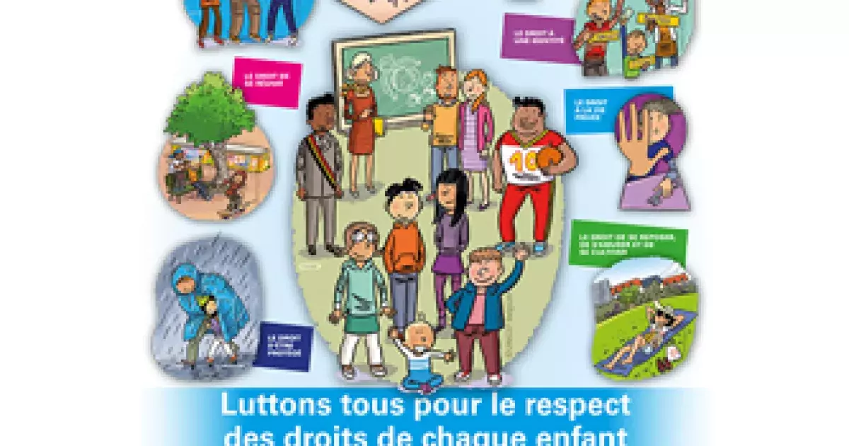 Poster Luttons tous pour le respect des droits de chaque enfant | UNICEF BE
