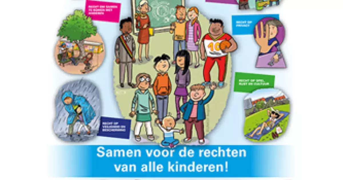 Poster Samen voor de rechten van alle kinderen